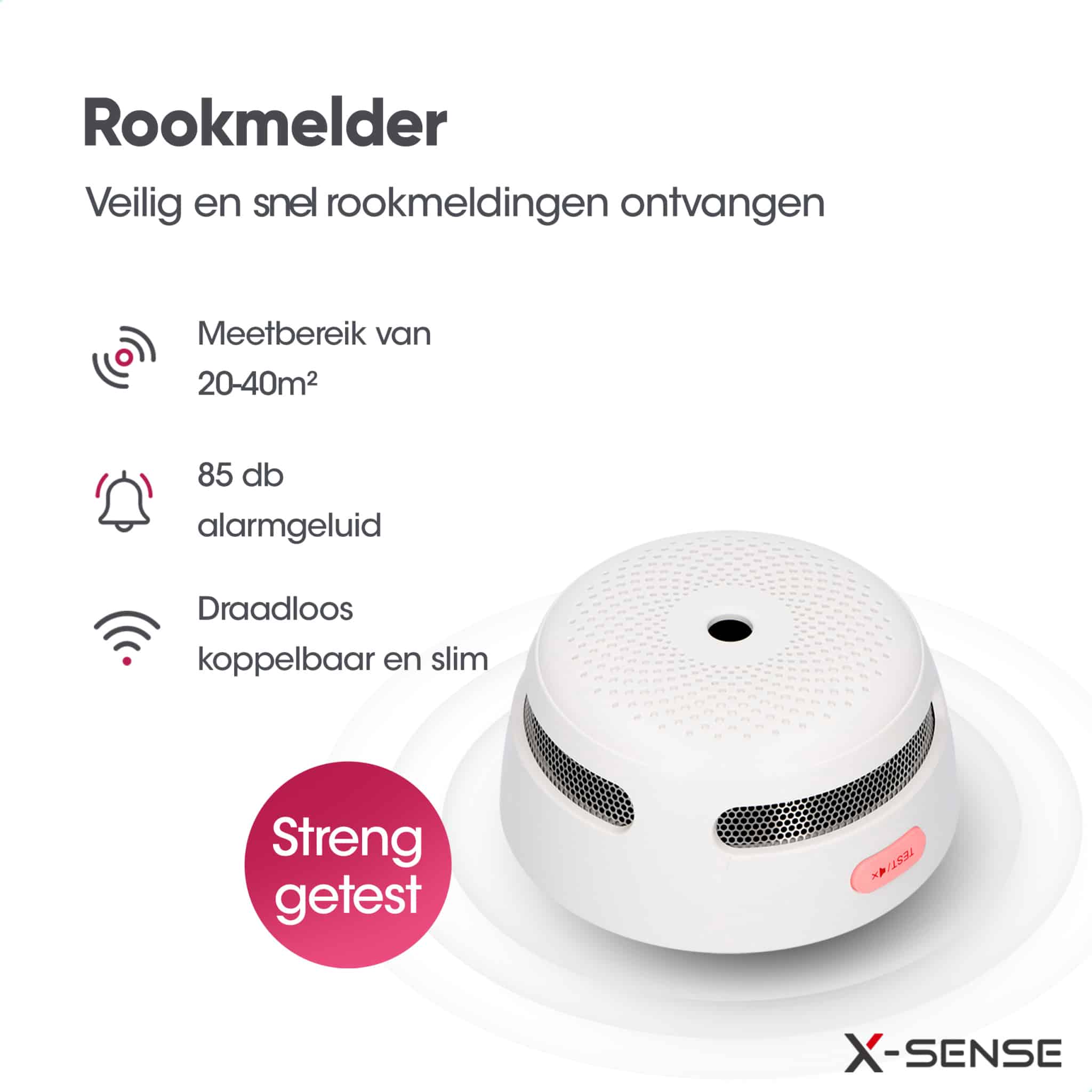 X-Sense Link+ Pro bundel - 6 Slimme rookmelders en Base Station ...