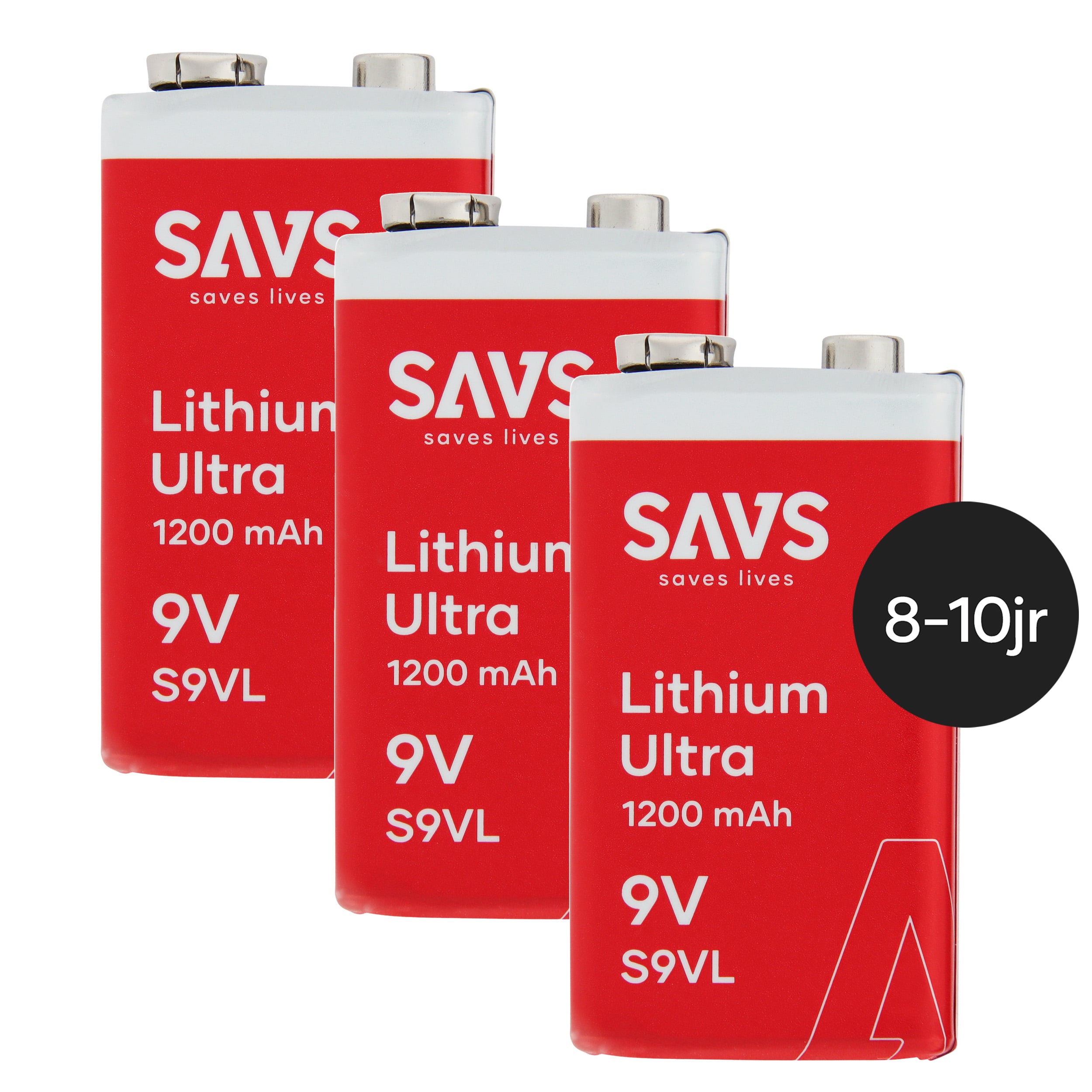 SAVS S9VL 9V Lithium batterij - 3-pack - Brandpreventiewinkel